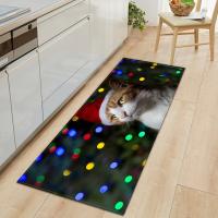 China Christmas Long Strip Washable Kitchen Carpet 40x120cm Polyester for Sofa Area for sale