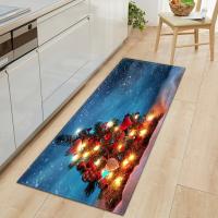 China Christmas Long Strip Washable Kitchen Carpet 40x120cm Polyester for Sofa Area for sale