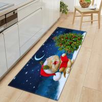 China Christmas Long Strip Washable Kitchen Carpet 40x120cm Polyester for Sofa Area for sale