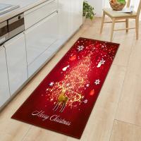 China Christmas Long Strip Washable Kitchen Carpet 40x120cm Polyester for Sofa Area for sale