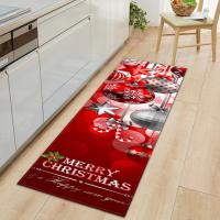China Christmas Long Strip Washable Kitchen Carpet 40x120cm Polyester for Sofa Area for sale