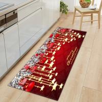 China Christmas Long Strip Washable Kitchen Carpet 40x120cm Polyester for Sofa Area for sale