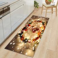 China Christmas Long Strip Washable Kitchen Carpet 40x120cm Polyester for Sofa Area for sale