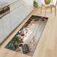 China Christmas Long Strip Washable Kitchen Carpet 40x120cm Polyester for Sofa Area for sale