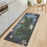 China Christmas Long Strip Washable Kitchen Carpet 40x120cm Polyester for Sofa Area for sale