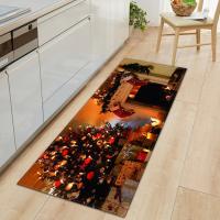 China Christmas Long Strip Washable Kitchen Carpet 40x120cm Polyester for Sofa Area for sale