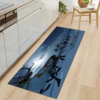 China Christmas Long Strip Washable Kitchen Carpet 40x120cm Polyester for Sofa Area for sale