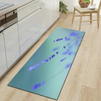 China Lavender Polyester Entrance Door Mat Anti Skid Washable Kitchen Carpet 40x120cm for sale
