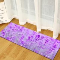 China Lavender Polyester Entrance Door Mat Anti Skid Washable Kitchen Carpet 40x120cm for sale