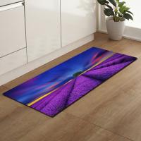China Lavender Polyester Entrance Door Mat Anti Skid Washable Kitchen Carpet 40x120cm for sale