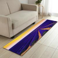 China Lavender Polyester Entrance Door Mat Anti Skid Washable Kitchen Carpet 40x120cm for sale