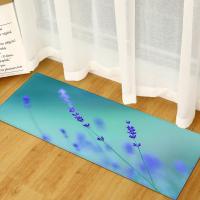 China Lavender Polyester Entrance Door Mat Anti Skid Washable Kitchen Carpet 40x120cm for sale
