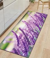 China Lavender Polyester Entrance Door Mat Anti Skid Washable Kitchen Carpet 40x120cm for sale