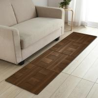 China Wood Grain Absorbent Door Mat 40x120cm 60x180cm Polyester Floor Carpet for sale