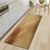China Wood Grain Absorbent Door Mat 40x120cm 60x180cm Polyester Floor Carpet for sale