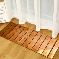China Wood Grain Absorbent Door Mat 40x120cm 60x180cm Polyester Floor Carpet for sale