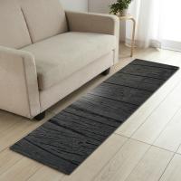 China Wood Grain Absorbent Door Mat 40x120cm 60x180cm Polyester Floor Carpet for sale