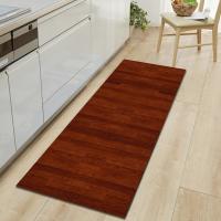 China Wood Grain Absorbent Door Mat 40x120cm 60x180cm Polyester Floor Carpet for sale