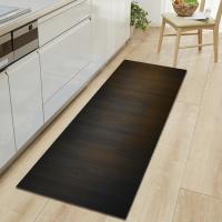 China Wood Grain Absorbent Door Mat 40x120cm 60x180cm Polyester Floor Carpet for sale