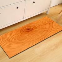 China Wood Grain Absorbent Door Mat 40x120cm 60x180cm Polyester Floor Carpet for sale