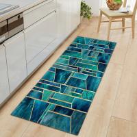 China Wood Grain Absorbent Door Mat 40x120cm 60x180cm Polyester Floor Carpet for sale