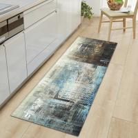 China Wood Grain Absorbent Door Mat 40x120cm 60x180cm Polyester Floor Carpet for sale