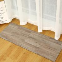 China Wood Grain Absorbent Door Mat 40x120cm 60x180cm Polyester Floor Carpet for sale