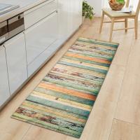 China Wood Grain Absorbent Door Mat 40x120cm 60x180cm Polyester Floor Carpet for sale