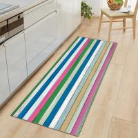 China Wood Grain Absorbent Door Mat 40x120cm 60x180cm Polyester Floor Carpet for sale