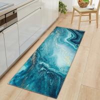 China Long Square Marble Kitchen Floor Mats Stone Pattern Themed Doormat for sale