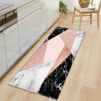 China Long Square Marble Kitchen Floor Mats Stone Pattern Themed Doormat for sale