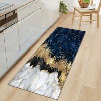 China Long Square Marble Kitchen Floor Mats Stone Pattern Themed Doormat for sale
