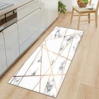 China Long Square Marble Kitchen Floor Mats Stone Pattern Themed Doormat for sale