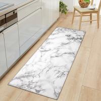 China Long Square Marble Kitchen Floor Mats Stone Pattern Themed Doormat for sale