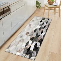 China Long Square Marble Kitchen Floor Mats Stone Pattern Themed Doormat for sale