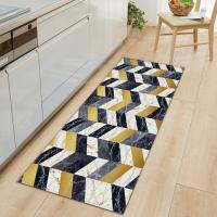 China Long Square Marble Kitchen Floor Mats Stone Pattern Themed Doormat for sale