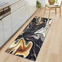 China Long Square Marble Kitchen Floor Mats Stone Pattern Themed Doormat for sale