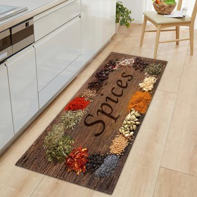 China Machine Washable Anti Skid Kitchen Runner Rug 100% Polyester 40x120cm Living Room Carpet for sale
