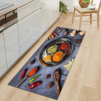 China Machine Washable Anti Skid Kitchen Runner Rug 100% Polyester 40x120cm Living Room Carpet for sale