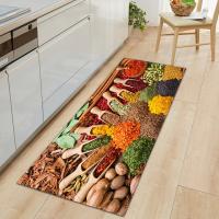 China Machine Washable Anti Skid Kitchen Runner Rug 100% Polyester 40x120cm Living Room Carpet for sale