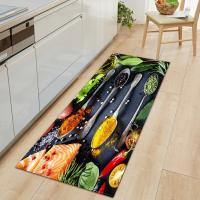 China Machine Washable Anti Skid Kitchen Runner Rug 100% Polyester 40x120cm Living Room Carpet for sale