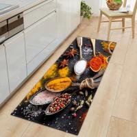 China Machine Washable Anti Skid Kitchen Runner Rug 100% Polyester 40x120cm Living Room Carpet for sale