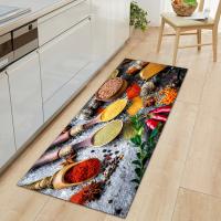 China Machine Washable Anti Skid Kitchen Runner Rug 100% Polyester 40x120cm Living Room Carpet for sale