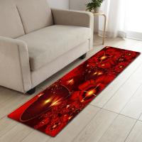 China Valentine's Day Kitchen Floor Mat Anti Fatigue Anti Slip Polyester Carpet 40x120cm for sale