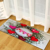China Valentine's Day Kitchen Floor Mat Anti Fatigue Anti Slip Polyester Carpet 40x120cm for sale