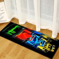 China Valentine's Day Kitchen Floor Mat Anti Fatigue Anti Slip Polyester Carpet 40x120cm for sale