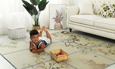 China Ice Silk Blend Woven Floor Carpet Rug for Living Room Cool Summer 80x180cm Custom Size for sale