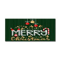 China Christmas Tree Non Slip Bathroom Mat 60x180cm Polyester Water Absorbent Floor Carpet for sale