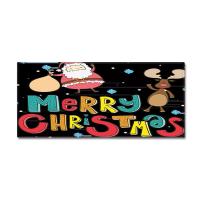 China Christmas Tree Non Slip Bathroom Mat 60x180cm Polyester Water Absorbent Floor Carpet for sale