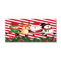 China Christmas Tree Non Slip Bathroom Mat 60x180cm Polyester Water Absorbent Floor Carpet for sale